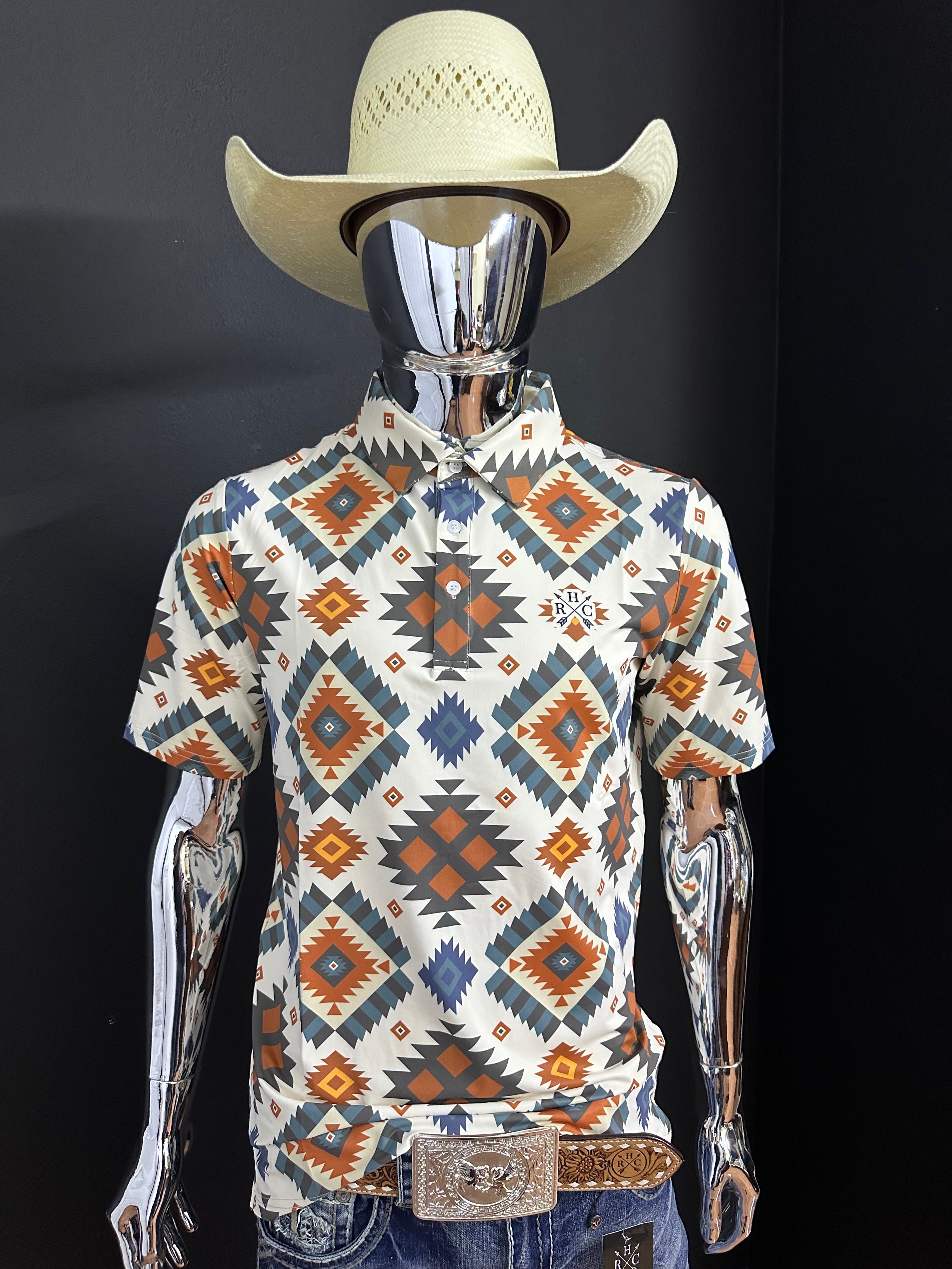 Jason Aztec Polo Dry Fit – RHCWesternWear